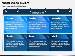 Admin Weekly Review PowerPoint and Google Slides Template - PPT Slides