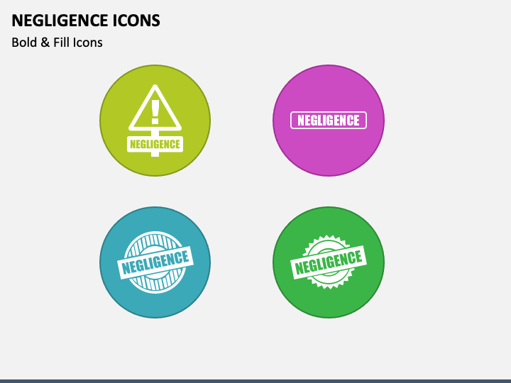 Negligence Icons for PowerPoint and Google Slides - PPT Slides