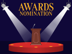 Award Nomination Illustration for PowerPoint and Google Slides - PPT Slides