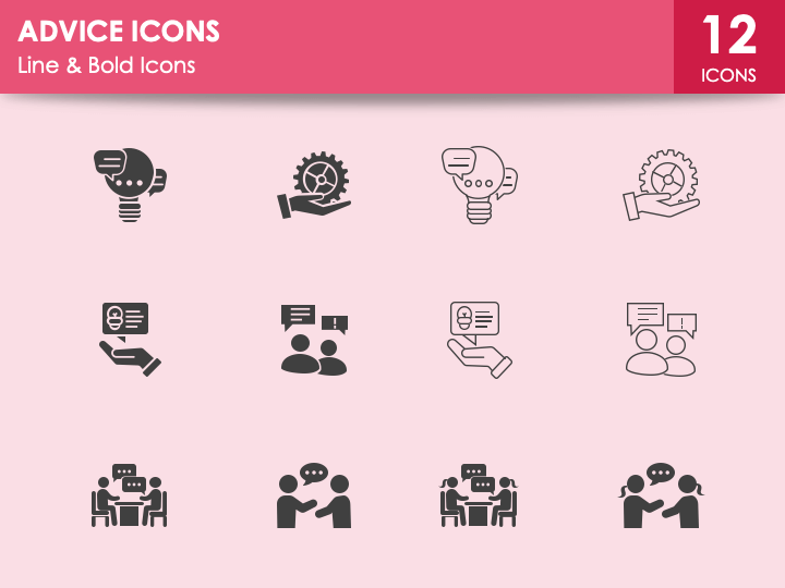 Advice Icons for PowerPoint and Google Slides - PPT Slides