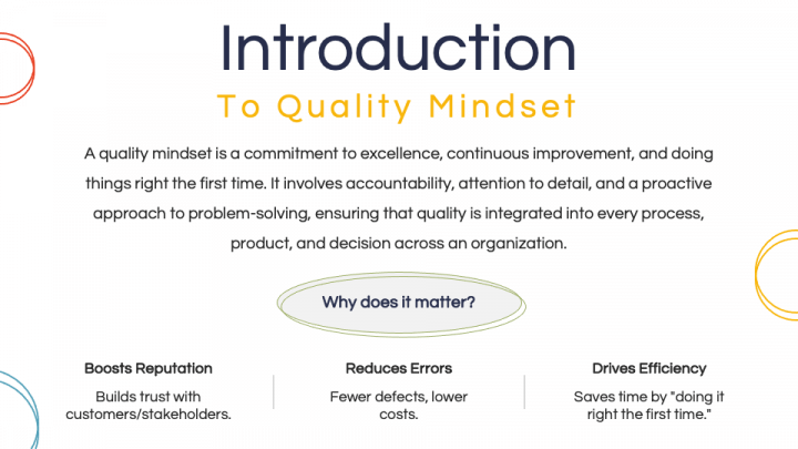 Quality Mindset PowerPoint and Google Slides Template - PPT Slides