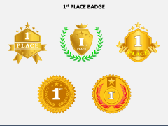 1st Place Badge for PowerPoint and Google Slides - PPT Slides