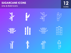 Sugarcane Icons for PowerPoint and Google Slides - PPT Slides