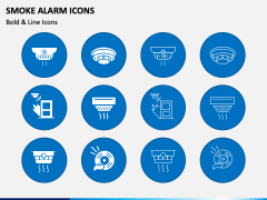 Smoke Alarm Icons for PowerPoint and Google Slides - PPT Slides