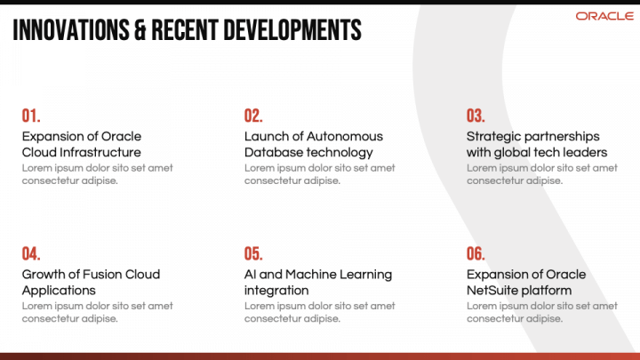 Free - Oracle Case Study PowerPoint and Google Slides Template - PPT Slides