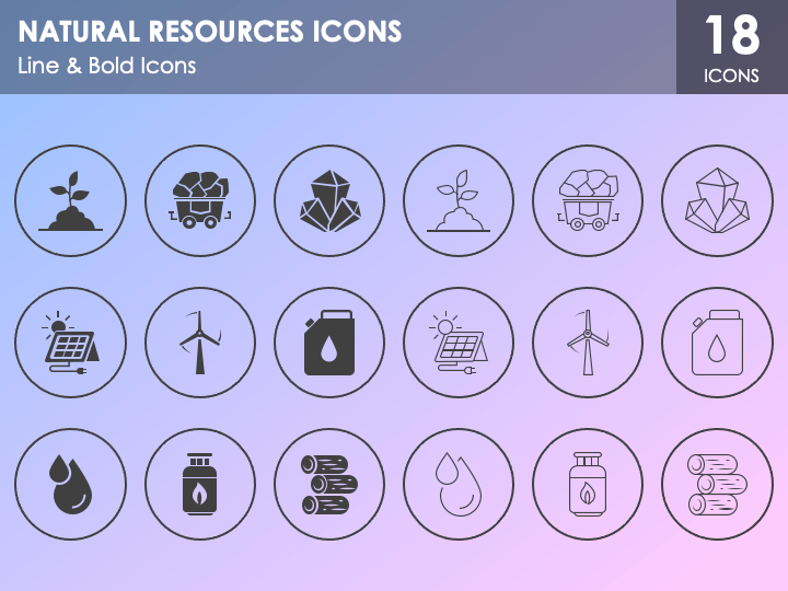 Natural Resources Icons for PowerPoint and Google Slides - PPT Slides