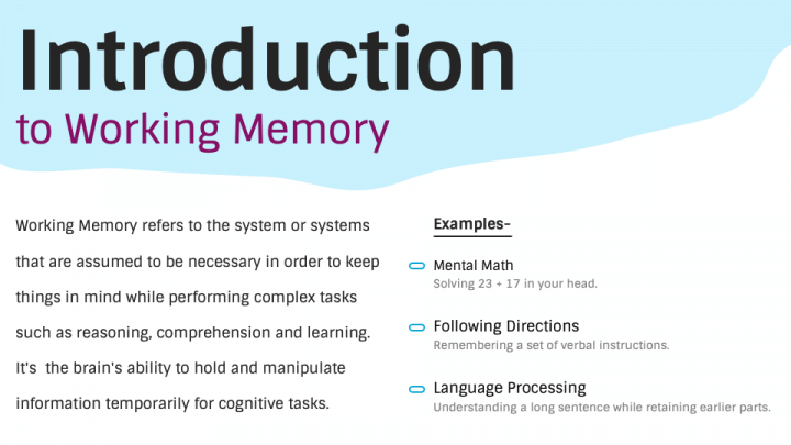 Working Memory PowerPoint and Google Slides Template - PPT Slides