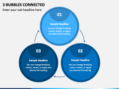 3 Bubbles Connected PowerPoint Presentation Slides - PPT Template