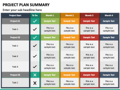 Project Plan Summary PowerPoint and Google Slides Template - PPT Slides