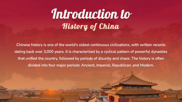 Free - History of China PowerPoint and Google Slides Template - PPT Slides