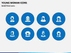 Young Woman Icons for PowerPoint and Google Slides - PPT Slides
