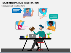Team Interaction Illustration for PowerPoint and Google Slides - PPT Slides