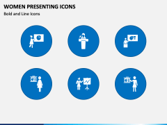 Women Presenting Icons for PowerPoint and Google Slides - PPT Slides