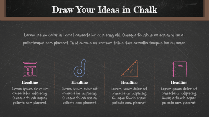 Creative Blackboard Theme for PowerPoint and Google Slides Template ...