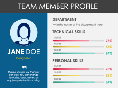 Team Member Profile PowerPoint and Google Slides Template - PPT Slides