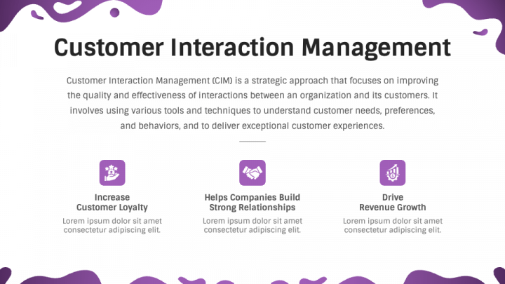 Customer Interaction Management PowerPoint and Google Slides Template