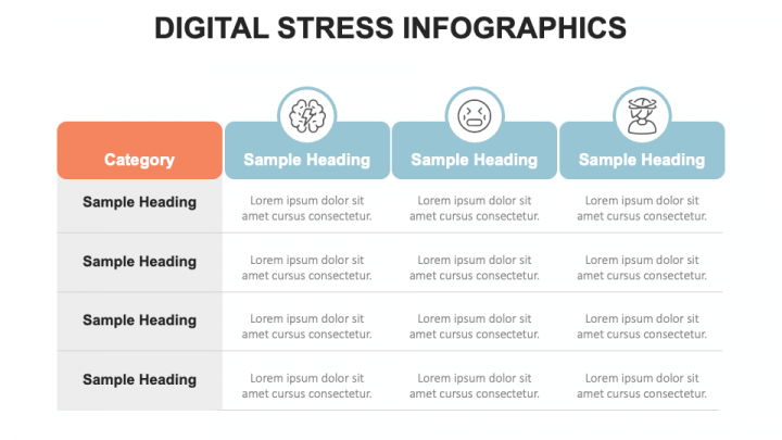 Digital Stress Infographics for PowerPoint and Google Slides - PPT Slides