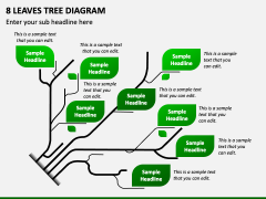 8 Leaves Tree Diagram for PowerPoint and Google Slides - PPT Slides
