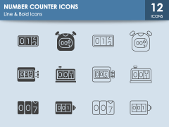 Number Counter Icons for PowerPoint and Google Slides - PPT Slides