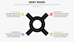 Many Roads PowerPoint and Google Slides Template - PPT Slides