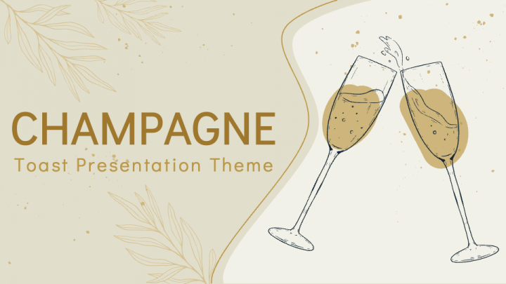 Free - Champagne Toast Theme for PowerPoint and Google Slides - PPT Slides