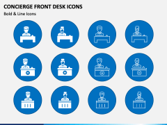 Concierge Front Desk Icons for PowerPoint and Google Slides - PPT Slides