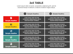 2x5 Table for PowerPoint and Google Slides - PPT Slides