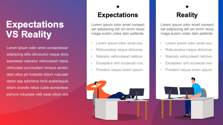 Expectations Vs Reality PowerPoint and Google Slides Template