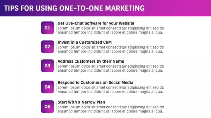 One-to-One Marketing PowerPoint and Google Slides Template - PPT Slides