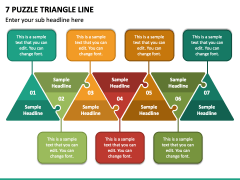 7 Puzzle Triangle Line PowerPoint Template - PPT Slides