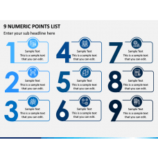 Free Download - 9 Numbered List Items PPT Slide