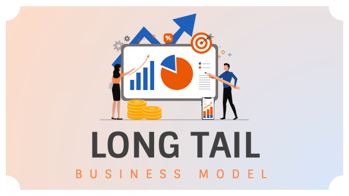 Long Tail Business Model PowerPoint and Google Slides Template - PPT Slides