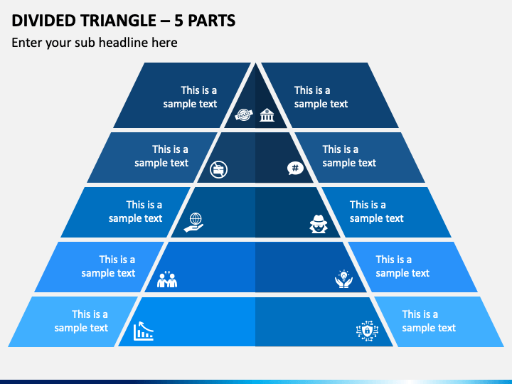 Divided Triangle – 5 Parts PowerPoint Template and Google Slides Theme
