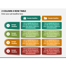 4 Row 3 Column Table PowerPoint Template and Google Slides Theme
