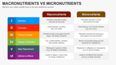Macronutrients Vs Micronutrients PowerPoint and Google Slides Template - PPT Slides