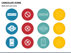 Cancelled Icons for PowerPoint and Google Slides - PPT Slides