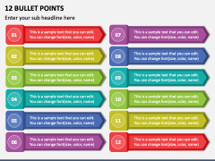 Free 12 Bullet Points for PowerPoint and Google Slides