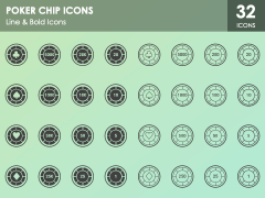 Poker Chip Icons for PowerPoint and Google Slides - PPT Slides