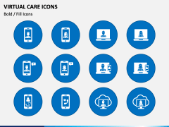 Virtual Care Icons for PowerPoint and Google Slides - PPT Slides
