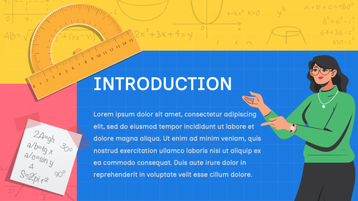 Free - Geometry Lesson PowerPoint and Google Slides Template - PPT Slides