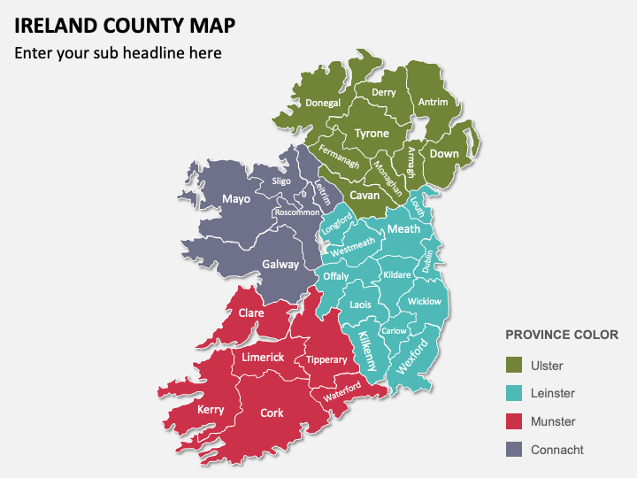 Ireland County Map for PowerPoint and Google Slides - PPT Slides