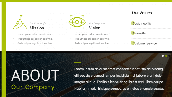 Solar Panel Company Profile PowerPoint and Google Slides Template - PPT ...
