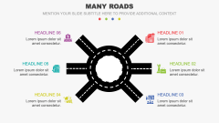 Many Roads PowerPoint and Google Slides Template - PPT Slides