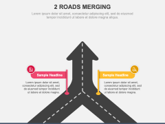 2 Roads Merging for PowerPoint and Google Slides - PPT Slides