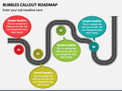 Bubbles Callout Roadmap PowerPoint and Google Slides Template - PPT Slides