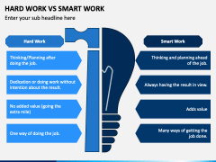 Hard Work Vs Smart Work PowerPoint and Google Slides Template - PPT Slides