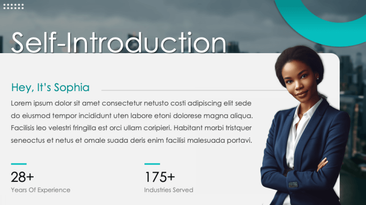 Business Coach Profile PowerPoint and Google Slides Template - PPT Slides