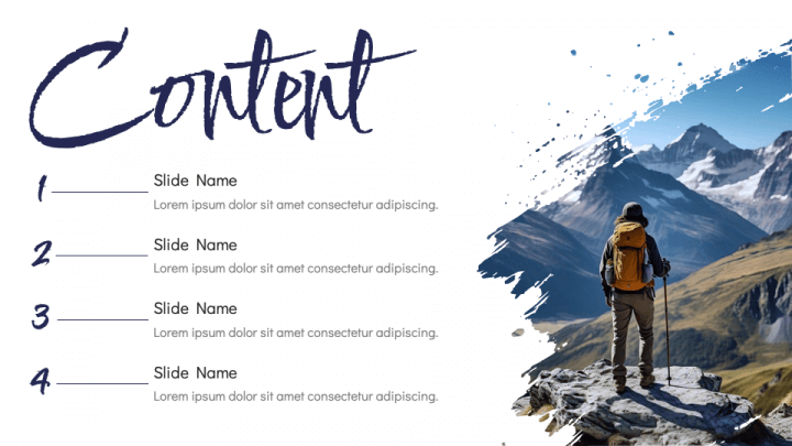 Free - Hiking Theme for PowerPoint and Google Slides - PPT Slides