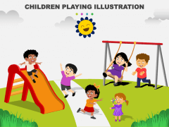Free - Children Playing Illustration for PowerPoint and Google Slides ...