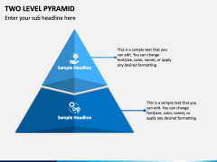 Two Level Pyramid PowerPoint Template - PPT Slides